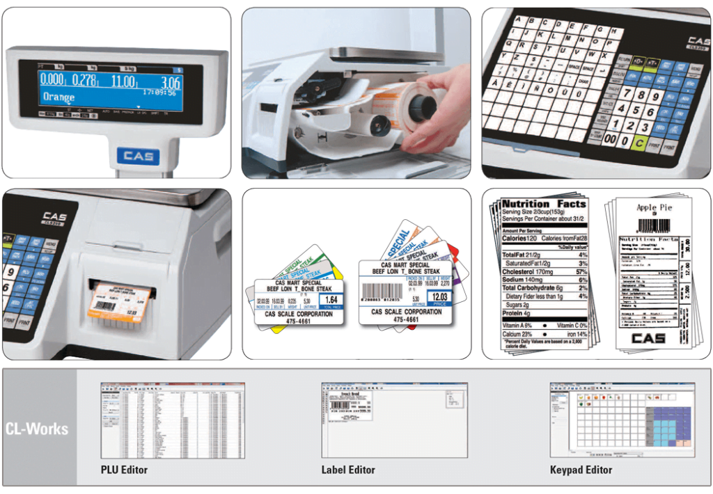 Cantar cu etichetare CL5200, 15/30Kg, Verificat metrologic | MUULOX